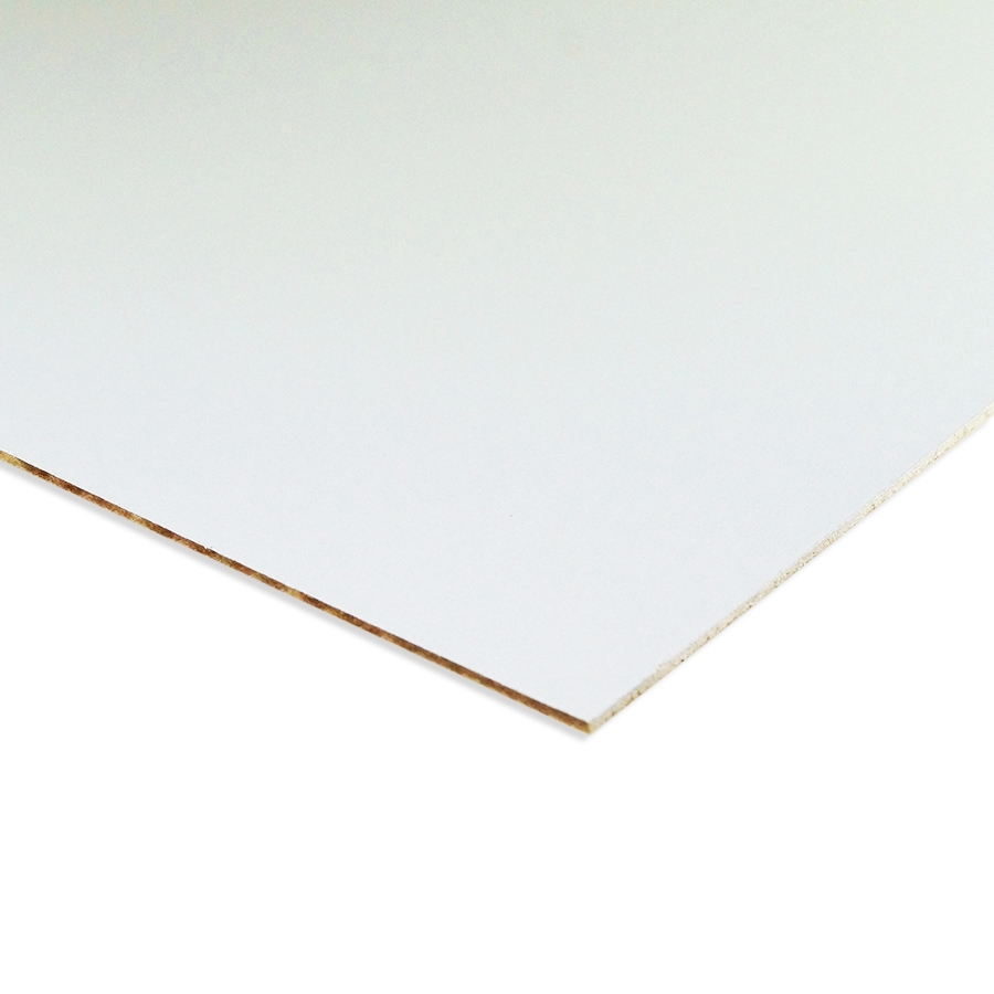 Woden fibre board in white cut to measure. Masonite board.